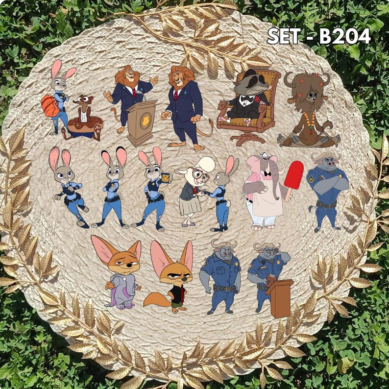 Zootopia Inspired Sticker Pack | Judy & Nick Fan Art Vinyl Stickers - Etsy