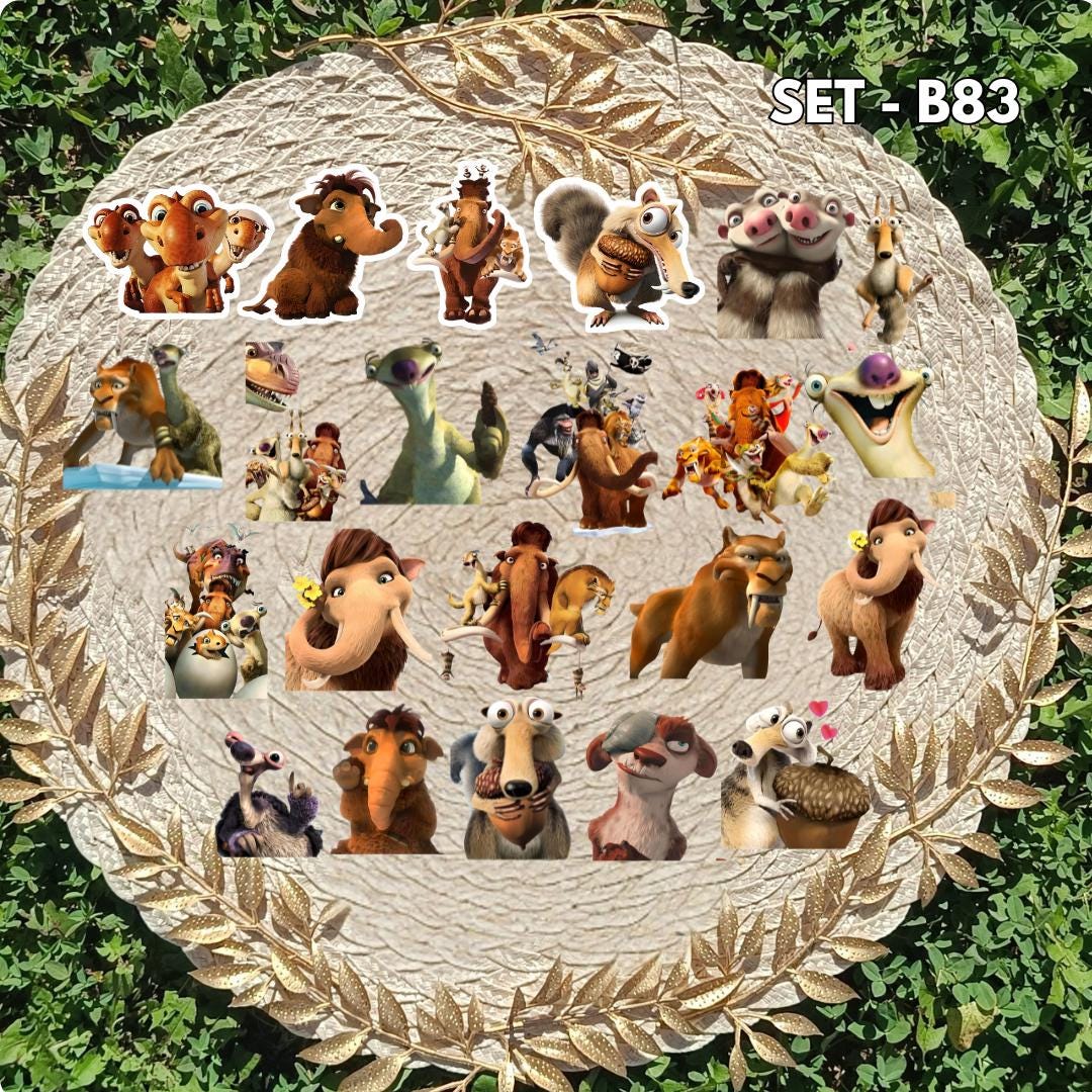 Ice Age Inspired Sticker Pack | Manny, Sid & Diego Fan Art Vinyl ...