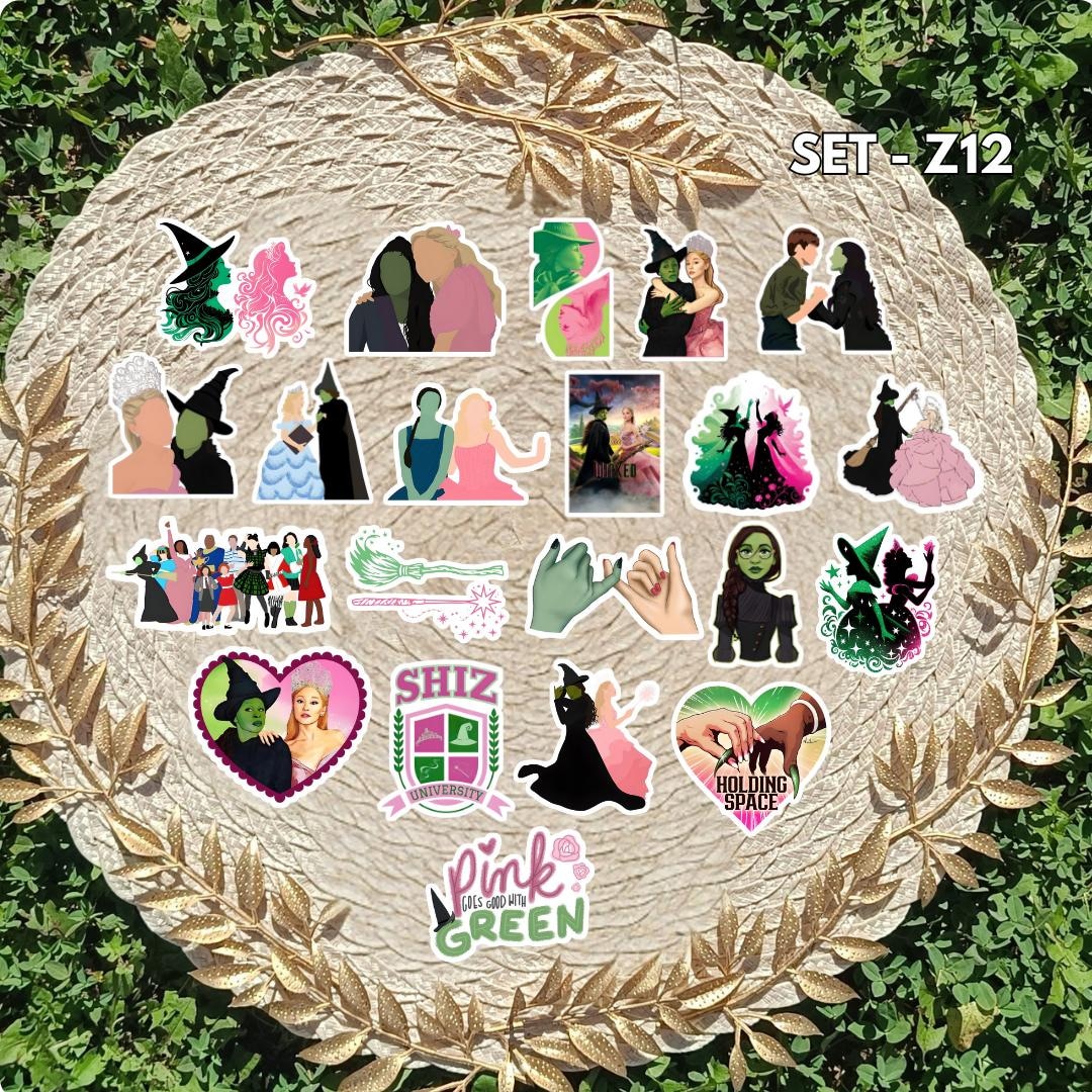 Wicked Inspired Sticker Pack | Elphaba & Glinda Fan Art Vinyl Stickers ...