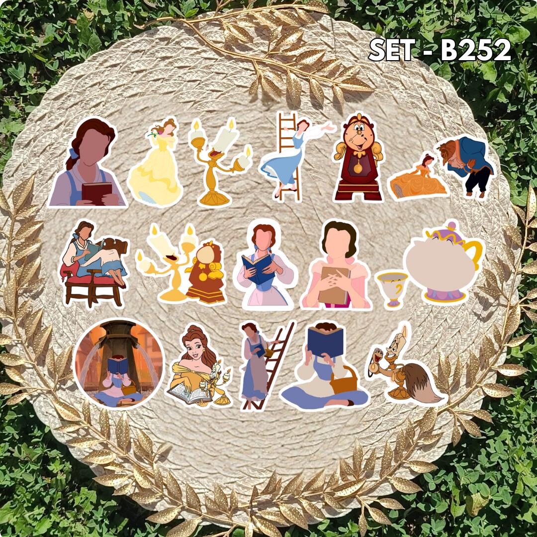 Beauty and the Beast Inspired Sticker Pack | Belle & Beast Fan Art ...
