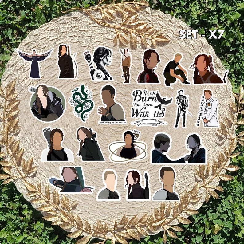 Hunger Games Inspired Sticker Pack | Katniss, Peeta & Gale Fan Art ...