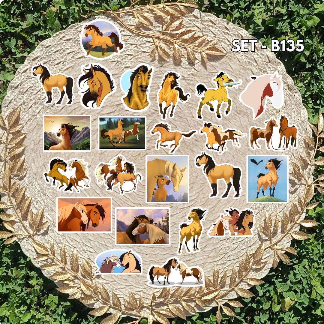 Spirit Stallion Sticker Pack: Horse Movie Fan Art, Vinyl Decals - Etsy
