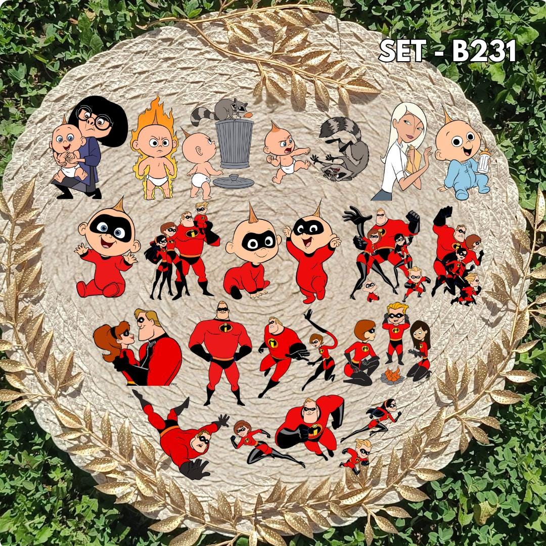 The Incredibles Inspired Sticker Pack | Parr Family Fan Art Vinyl ...