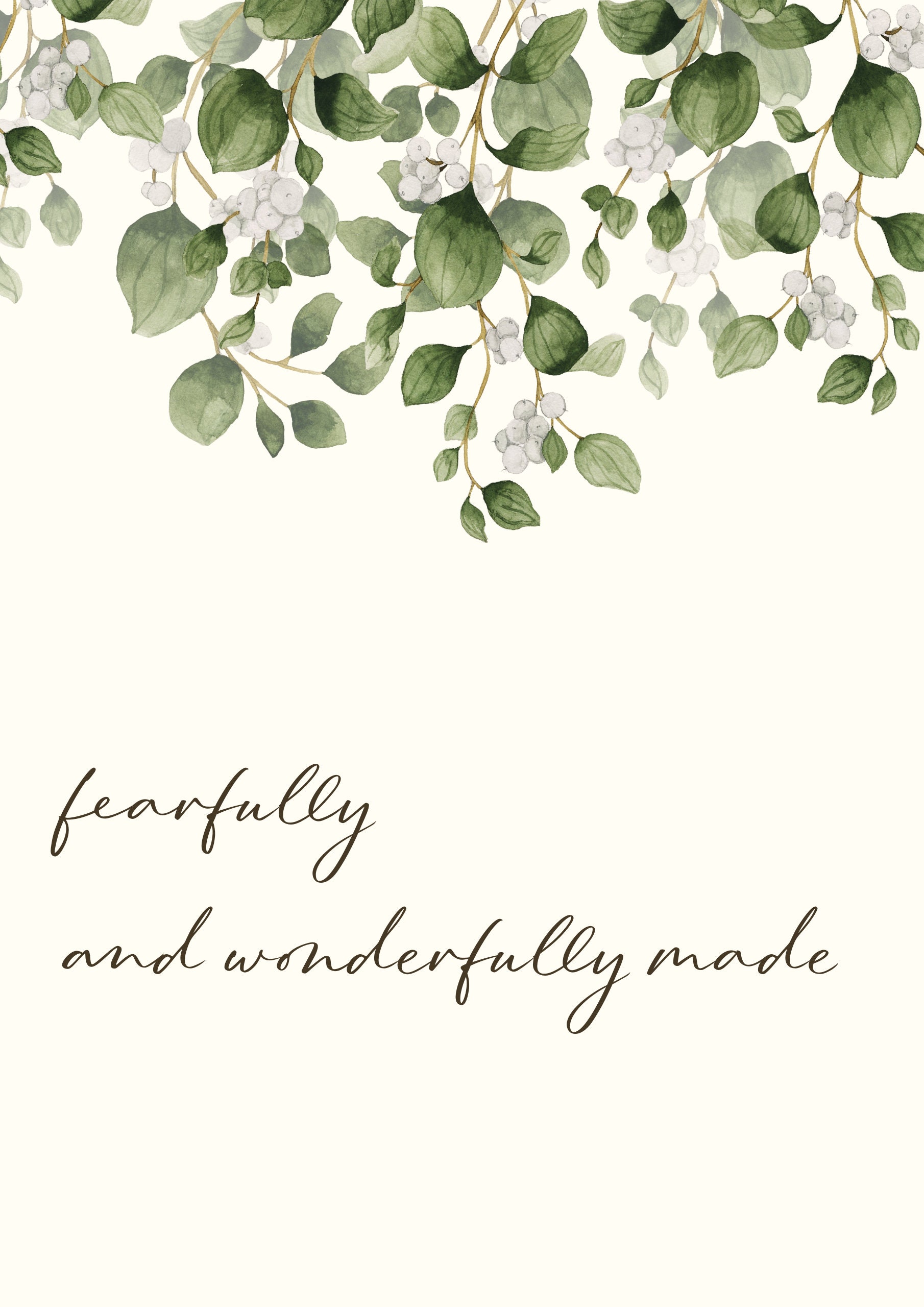 Psalm 139 Fearfully and Wonderfully Made - Etsy