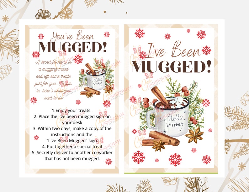 I've Been Mugged Coworker Game, Hello Winter You've Been Mugged ...