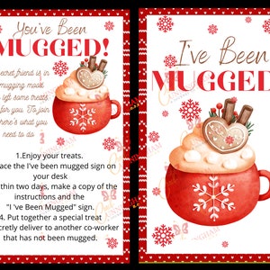 I've Been Mugged Coworker Game, Red You've Been Mugged Christmas ...