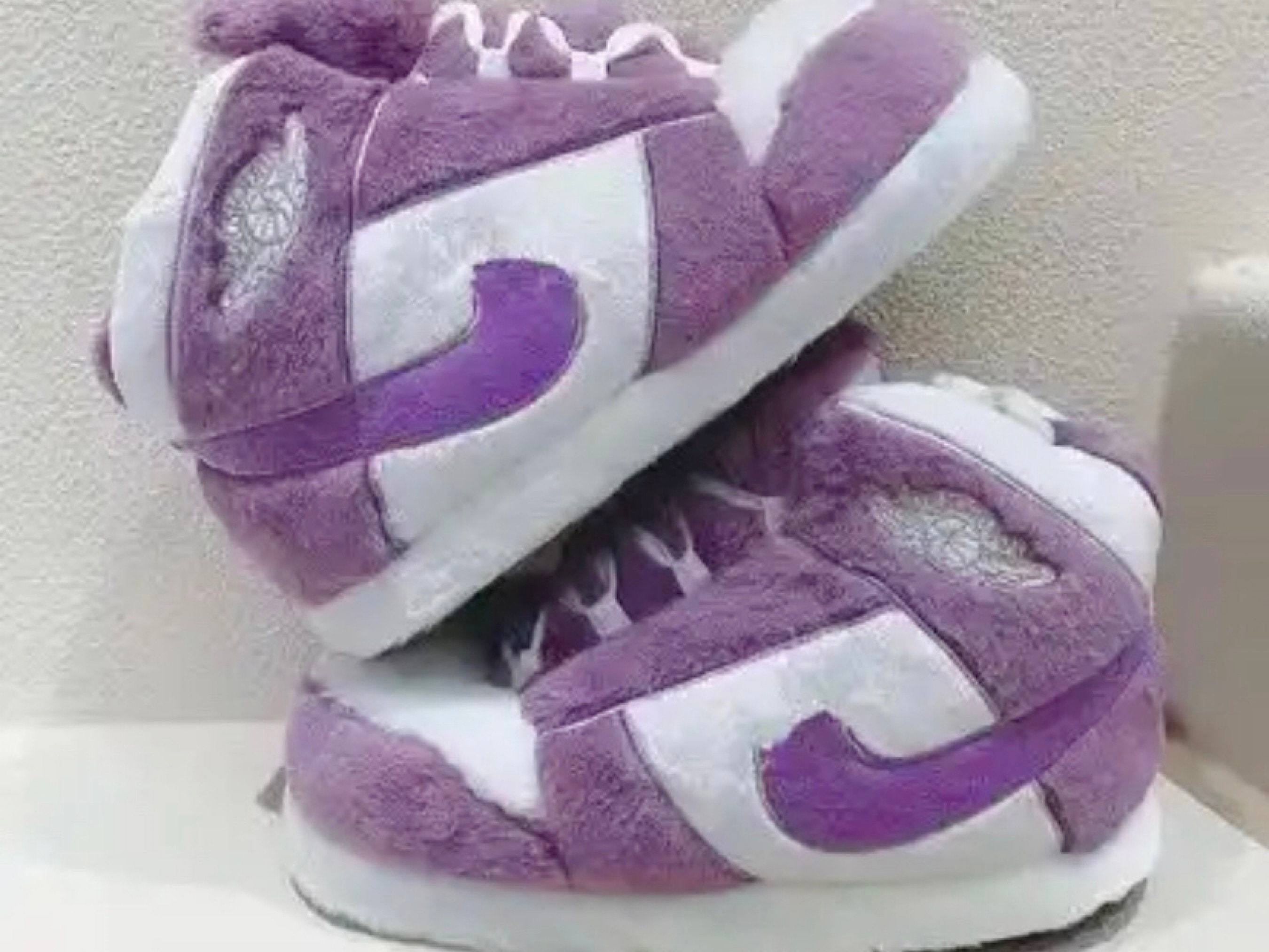 Pink And White Jordan Slipper