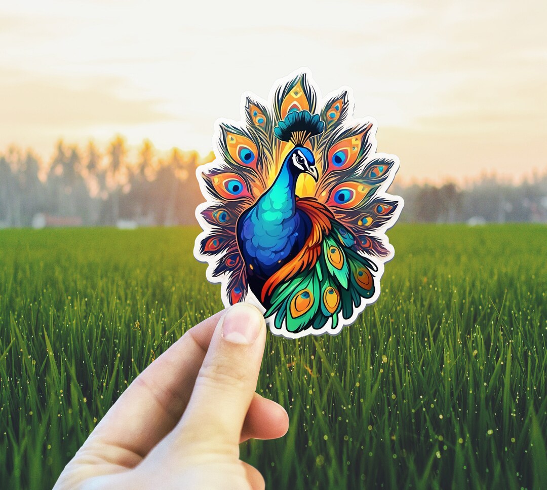 Peacock Stickers Planner Die Cut Calendar Label Agenda Etsy