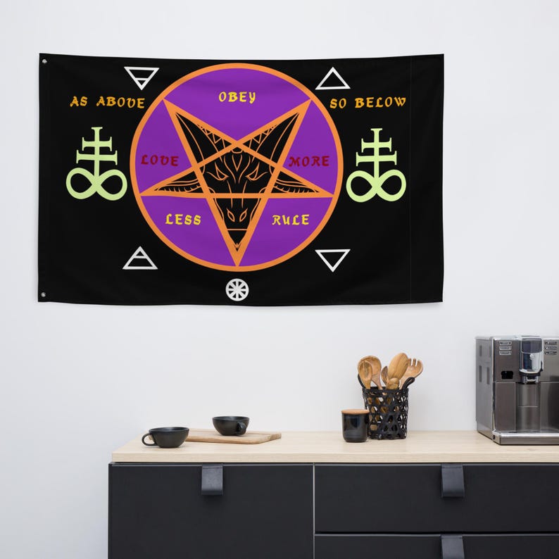 As Above so Below Satanic Flag - Etsy