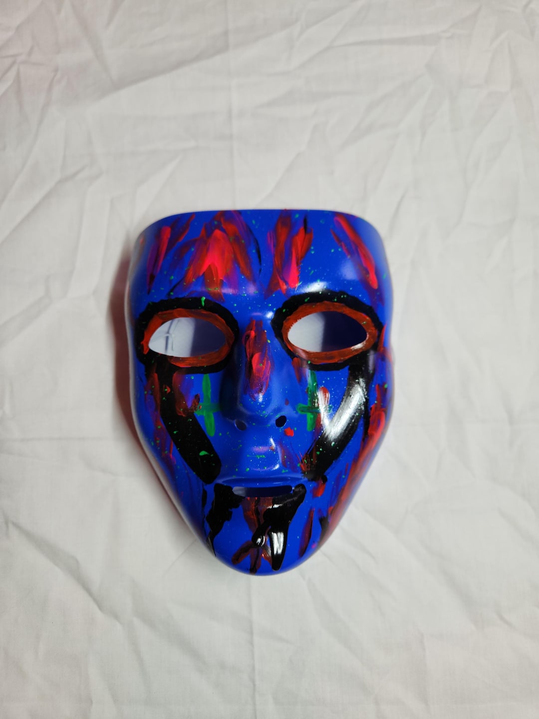 Custom Purge Blue Mask Hand Painted Halloween - Etsy
