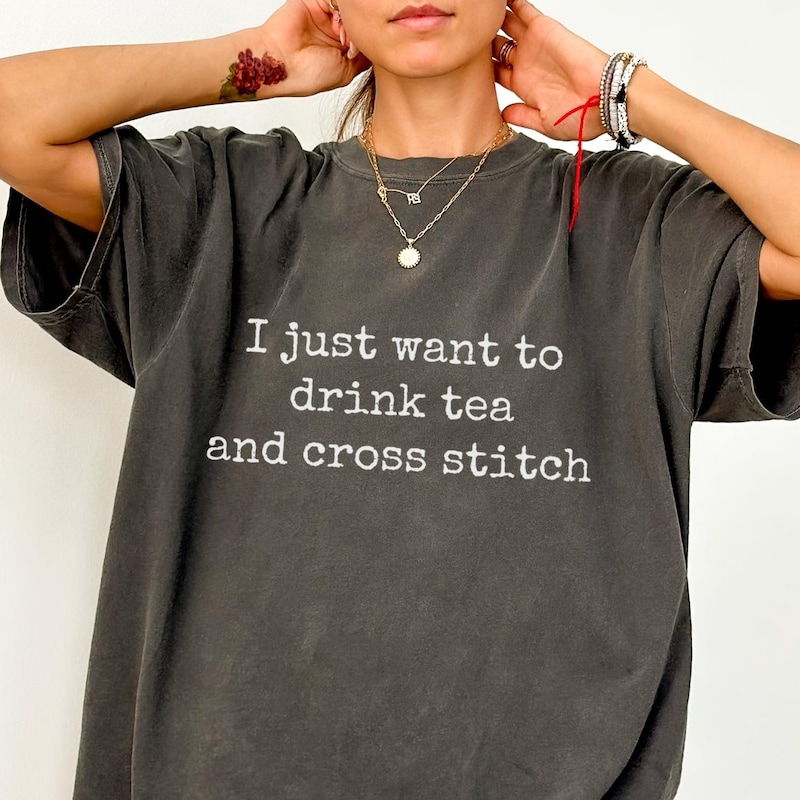 Tea and Cross Stitch Shirts - Etsy