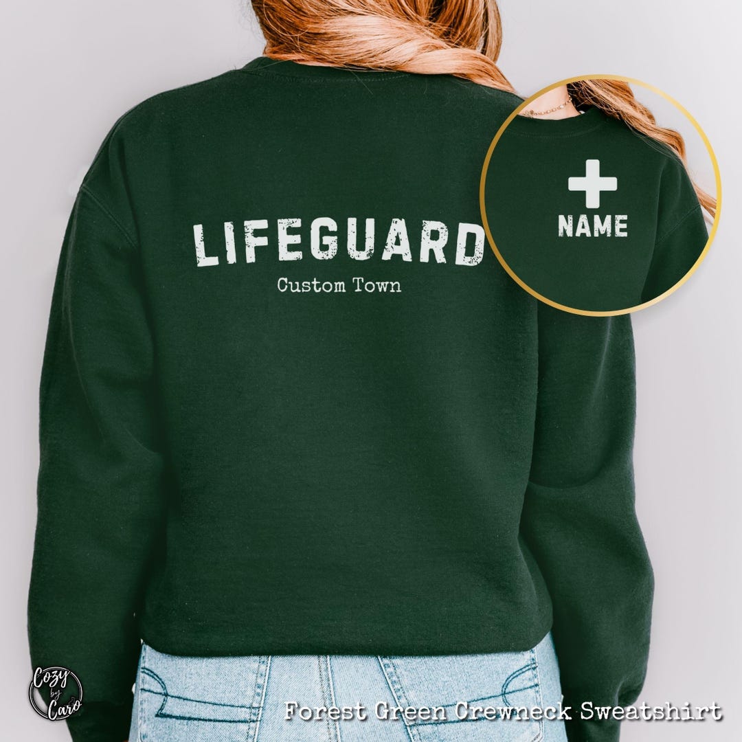 Custom Lifeguard Sweatshirt, New Lifeguard Gift, Lifeguard Crewneck ...