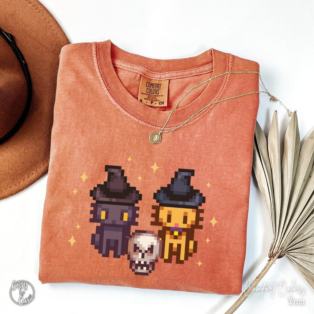 CUSTOM Stardew Cat Shirt, Halloween Stardew T-shirt, Comfort Colors ...