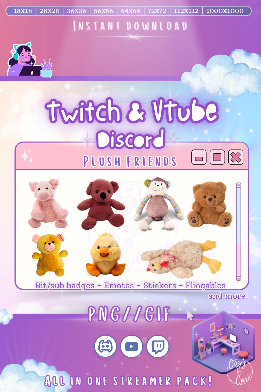 Plush Toy Twitch Discord Vtube Pngtube Stuffed Animal Fluffy Assets ...