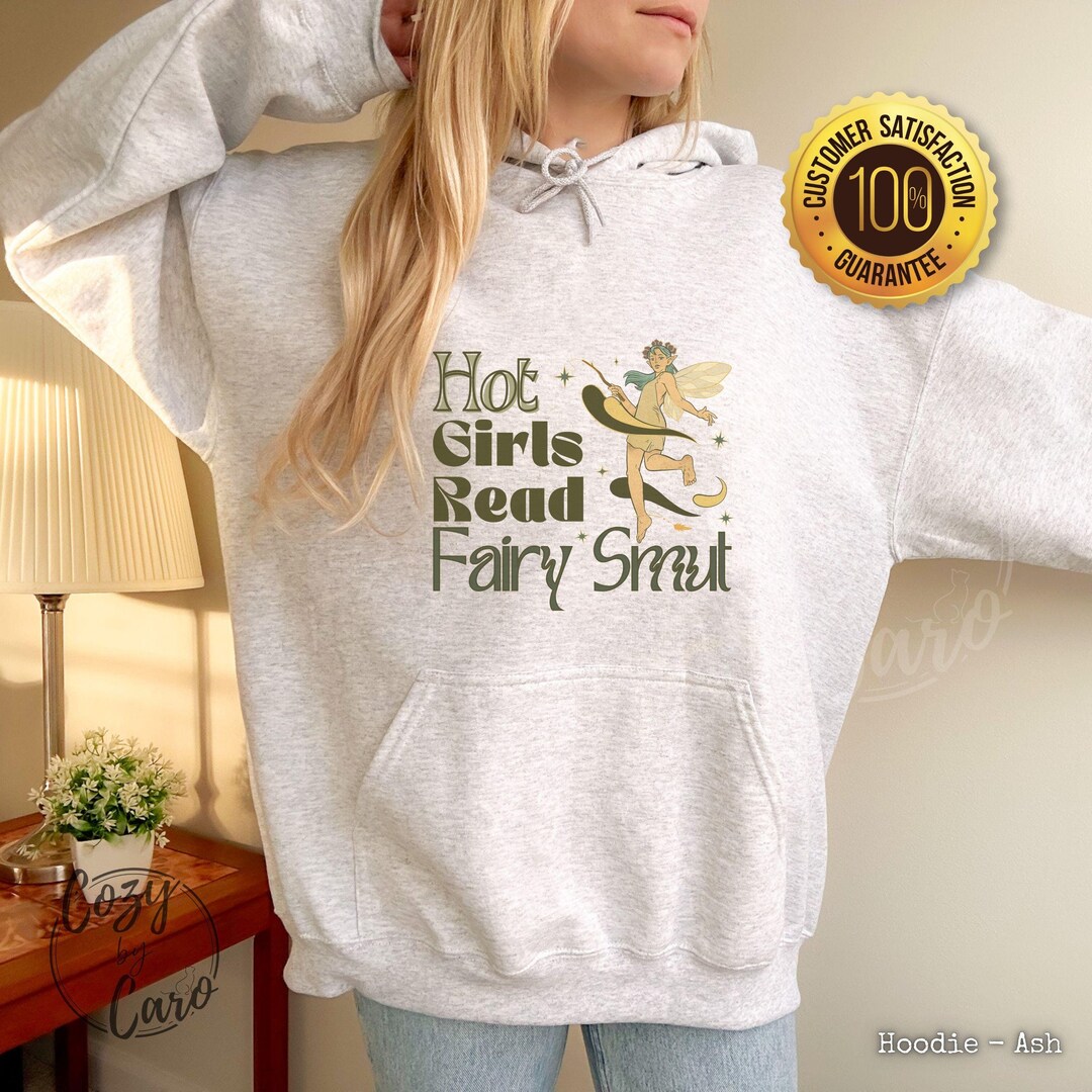 Hot Girls Read Fairy Smut Sweatshirt, Spicy Book Lover Sweater, Bookish ...