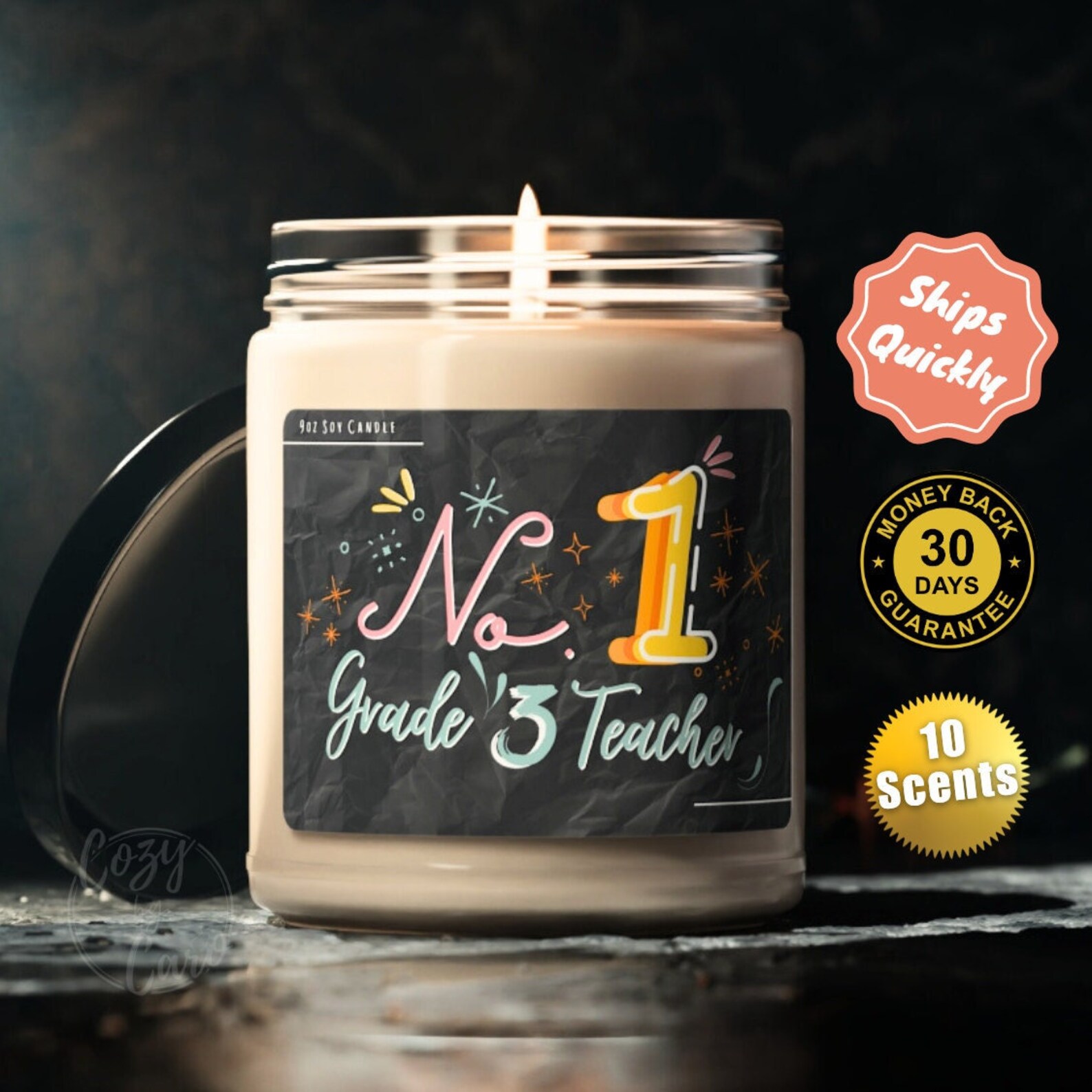 Grade 3 Teacher Scented Candle Gift 1 Teaching Third Grade Appreciation ...