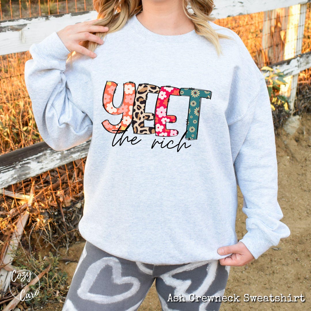 Yeet the Rich Hoodie Retro Colors, Anarchy Sweater Feminine Rage ...
