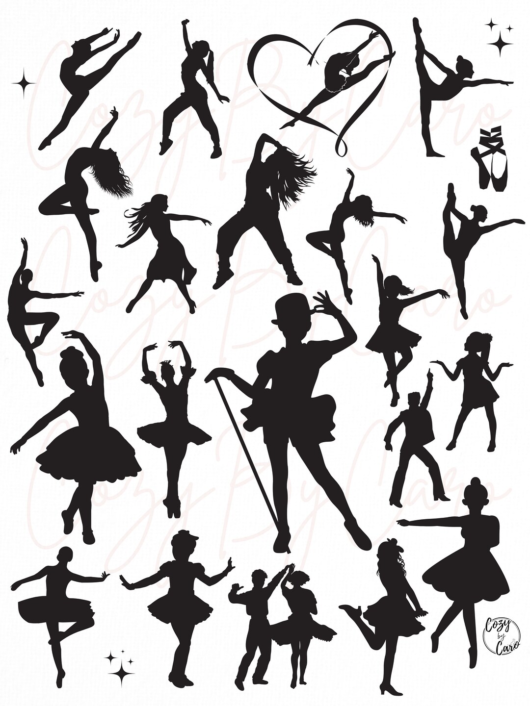 Expressive Dance SVG PNG Bundle Show Competitive Girl Dancing Company ...