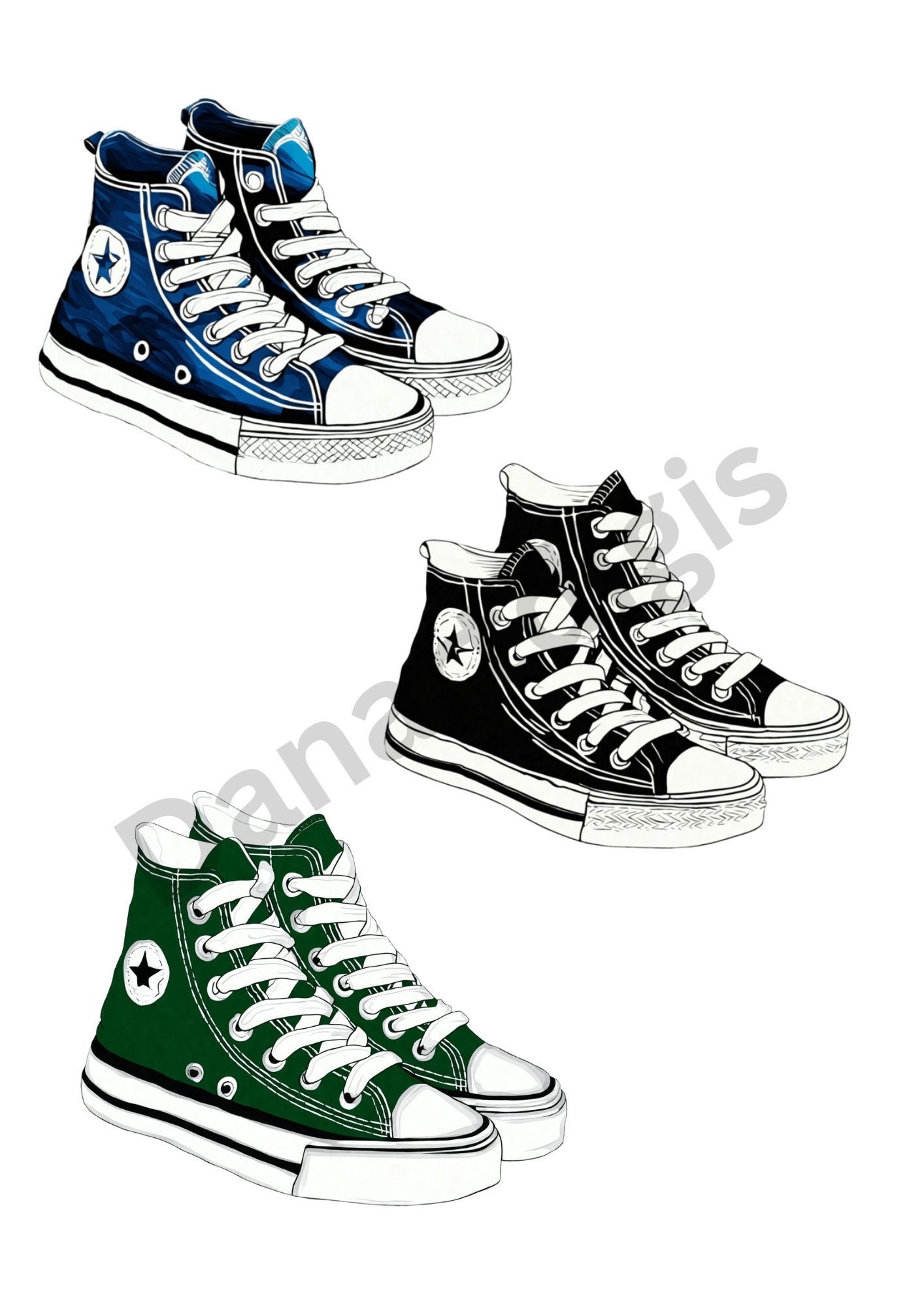 High Top Converse Shoes Png Cut File Clip Art Images Scrapbooking ...