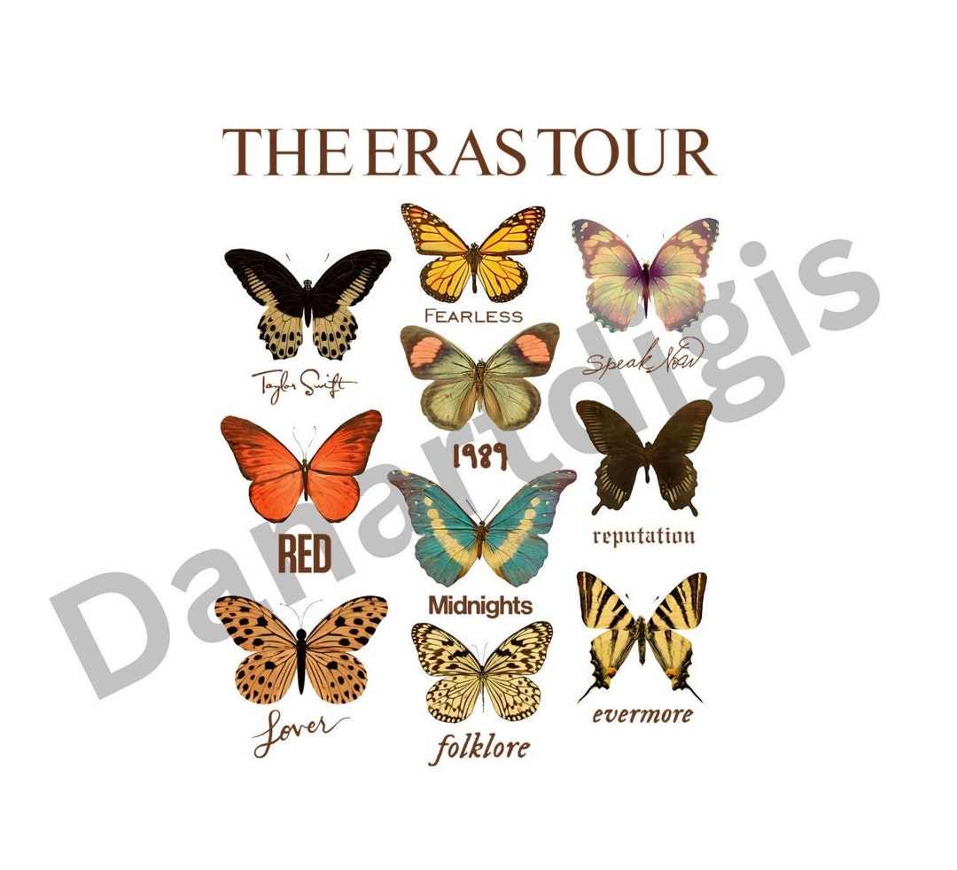Taylor Swift Butterfly Album Names Png Instant Download Swiftie the ...