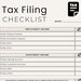 Printable/digital Tax Filling Checklist - Etsy