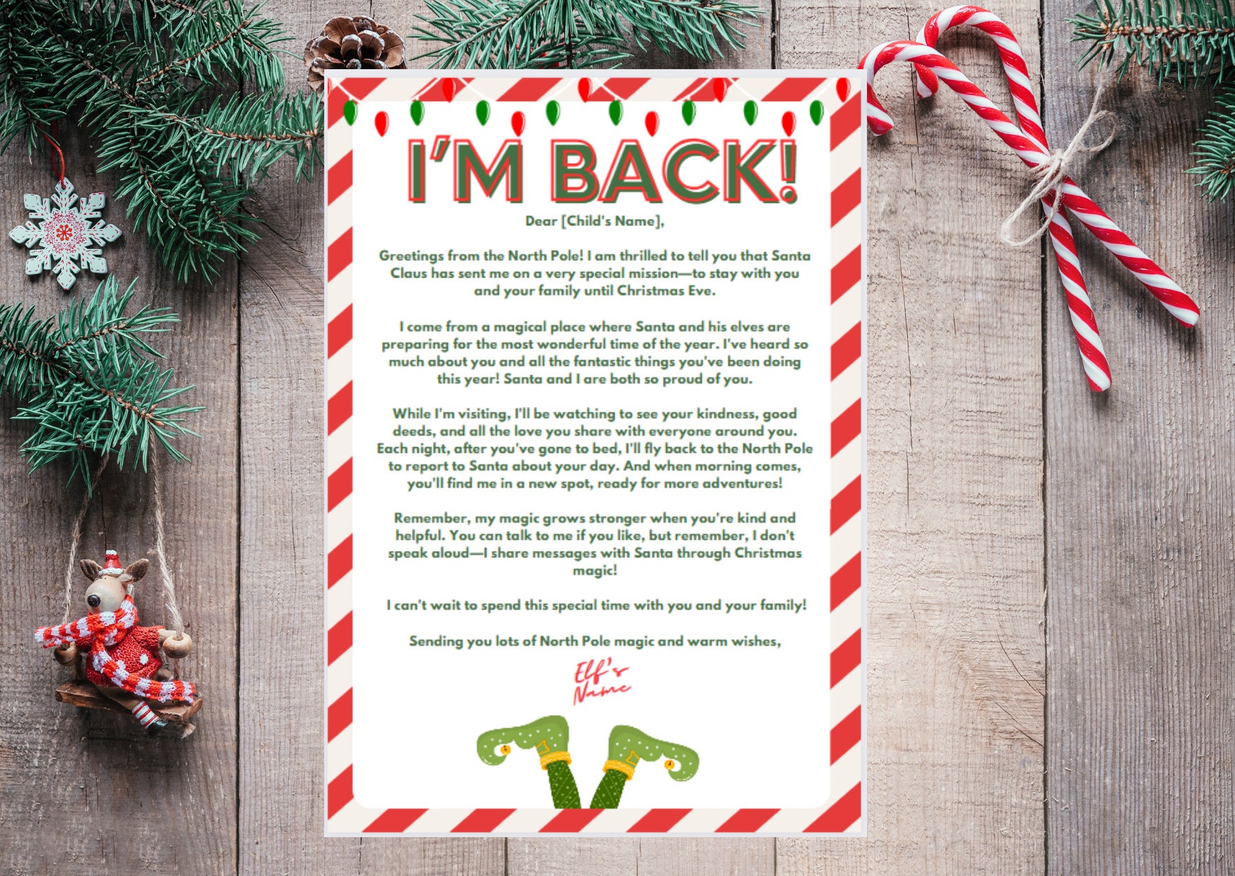 Plantilla de carta de llegada de Elf on the Shelf - Etsy España