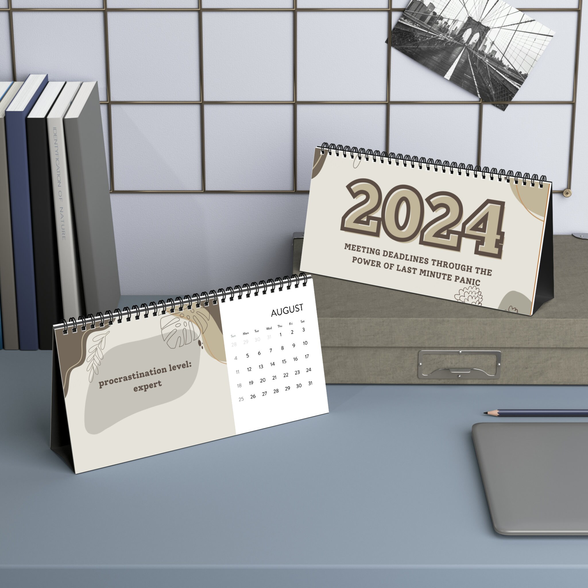 Funny Office Desktop Calendar (2024 grid) sold by Syrk graff | SKU ...
