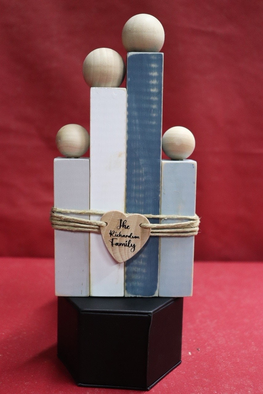 Wooden Block Family - Etsy