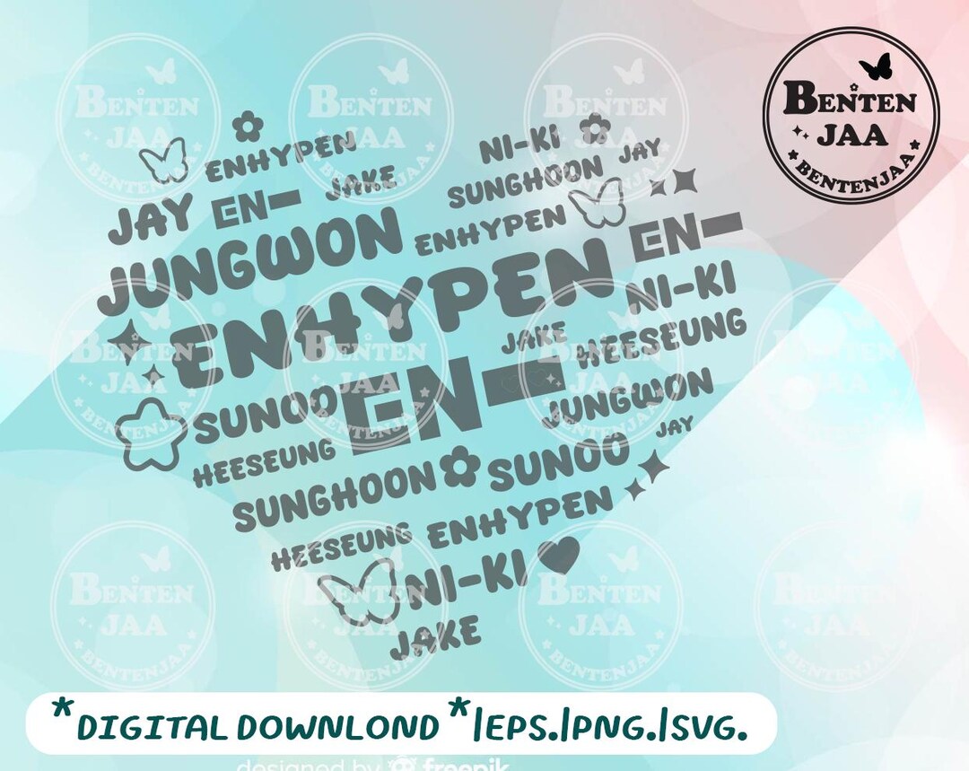 Enhypen Heart , Shirt Diy, Vector Files for Cricut , Ni-ki . Jungwon ...