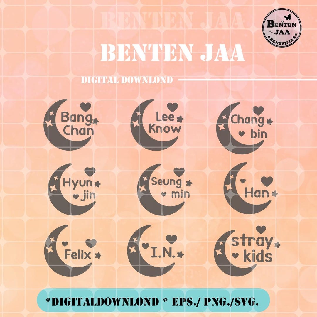 Stray Kids SKZ Moon Logo, Kpop Cut Files (png, Svg, Eps) Digital ...