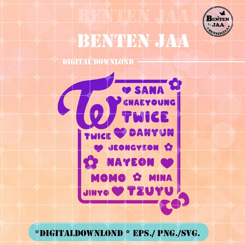Twice K-pop SVG, PNG, EPS Files (digital Download) - Etsy