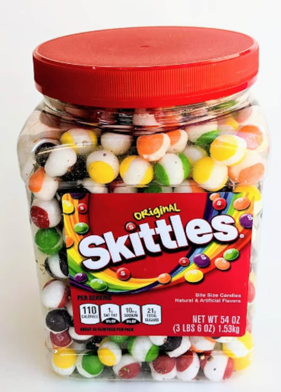 BULK TUB Freeze-dried Skittles, Freeze Dried Skittles, Half Gallon Tub ...