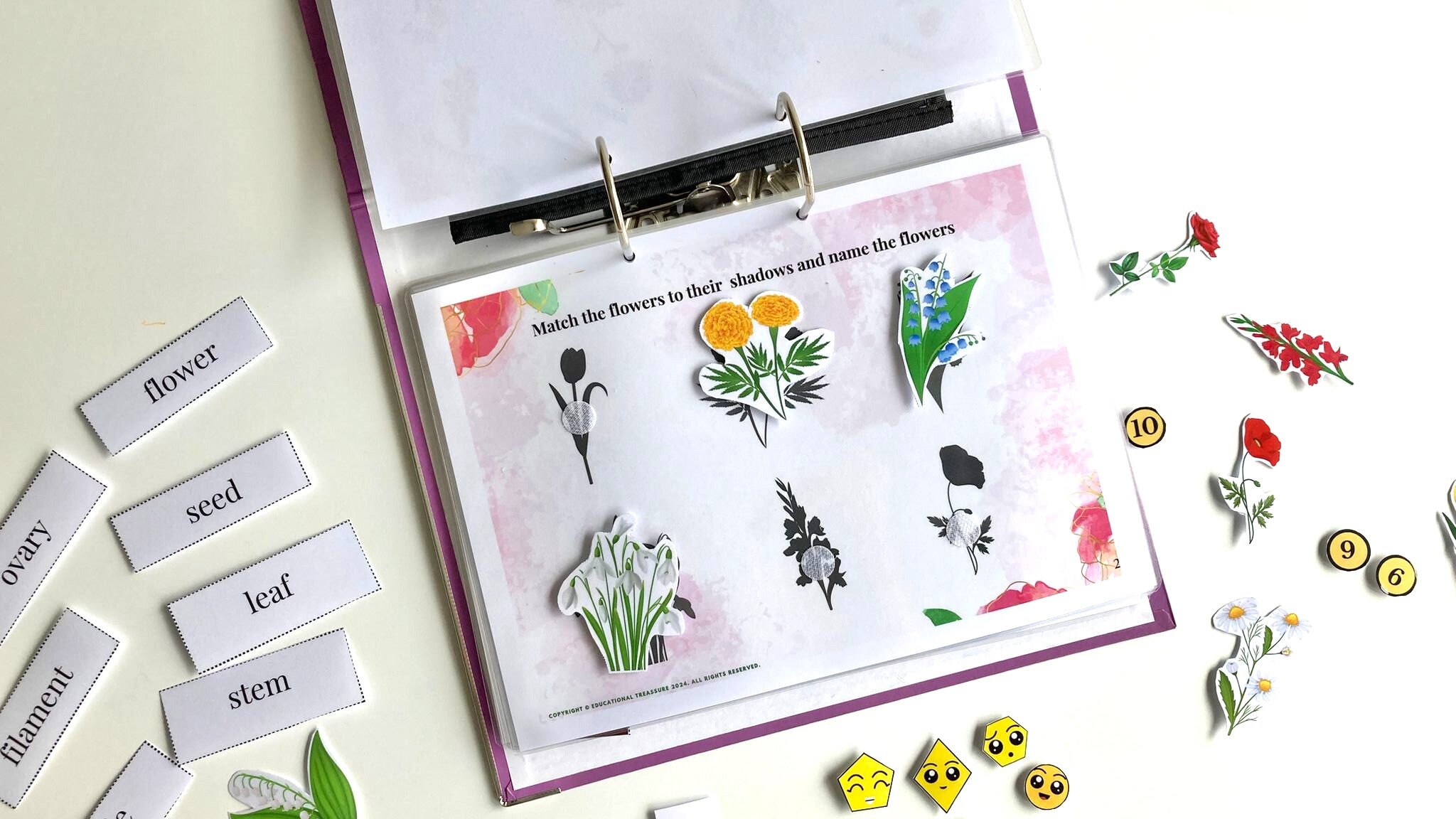 Flowers Busy Book: Montessori Learning Activities (PDF) - Etsy