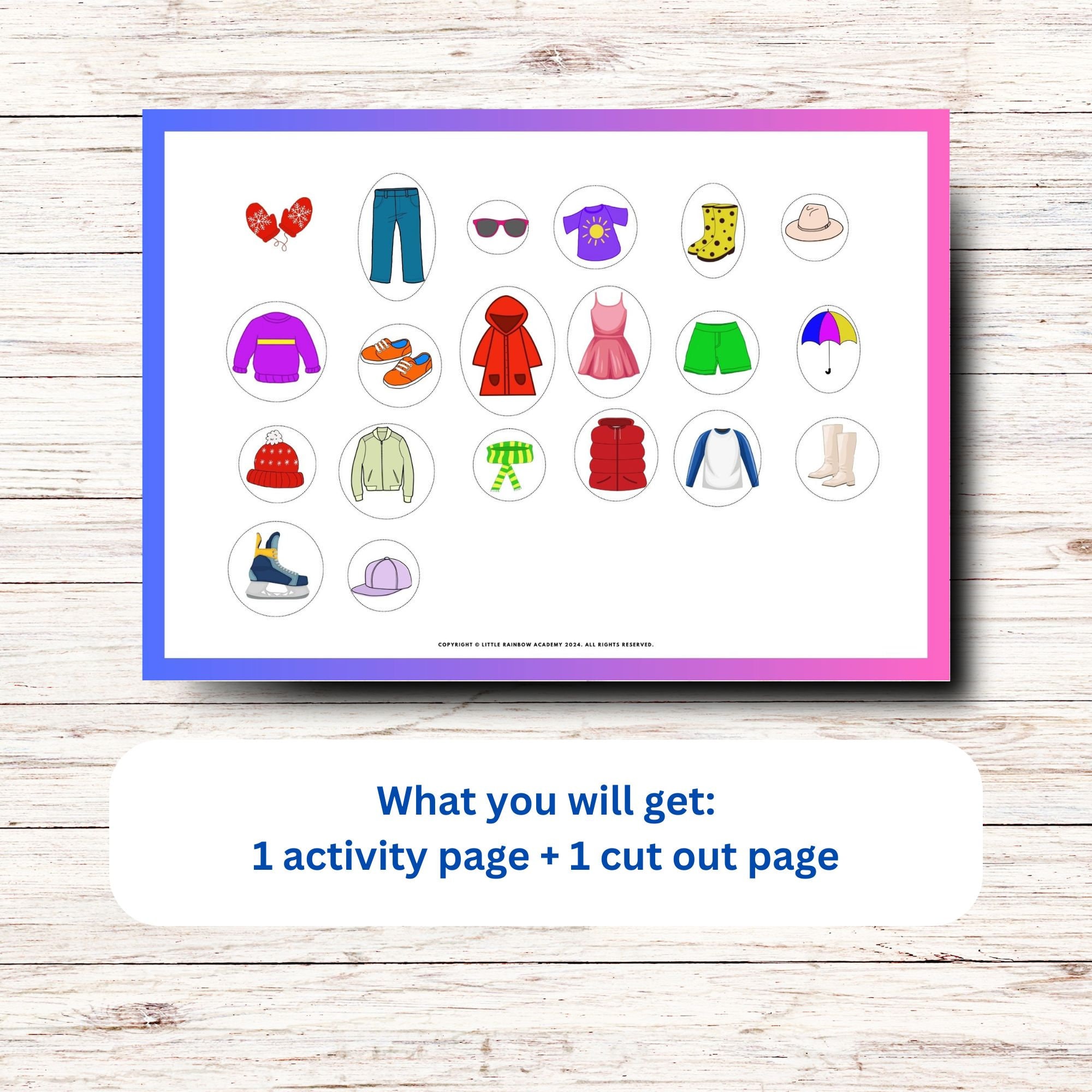 Seasons and Clothes Sorting Activity for Toddler, Educational Games for ...