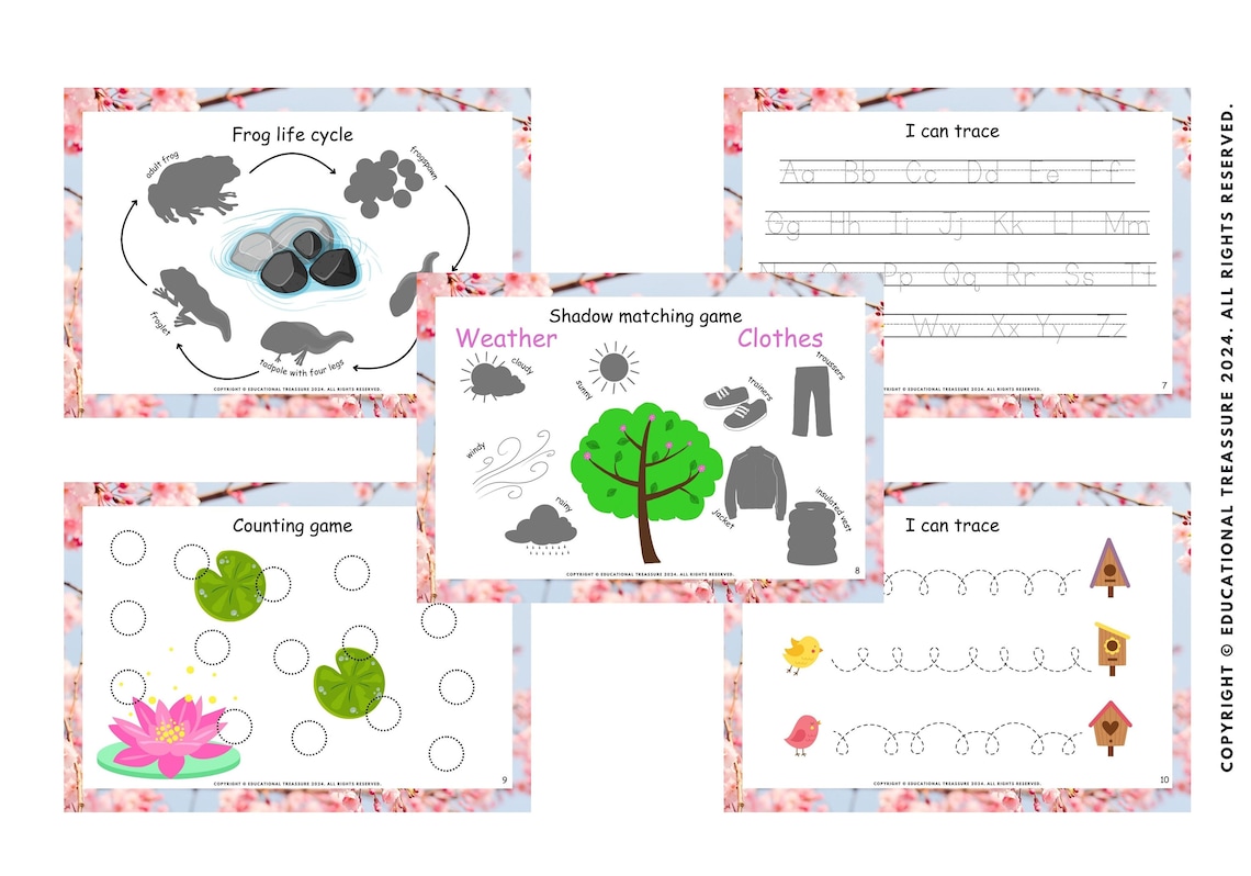 Busy Book "spring", Montessori Printable Activity, Preschool Activities ...