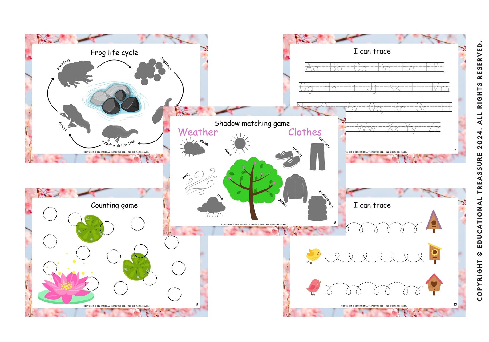 Busy Book "spring", Montessori Printable Activity, Preschool Activities ...