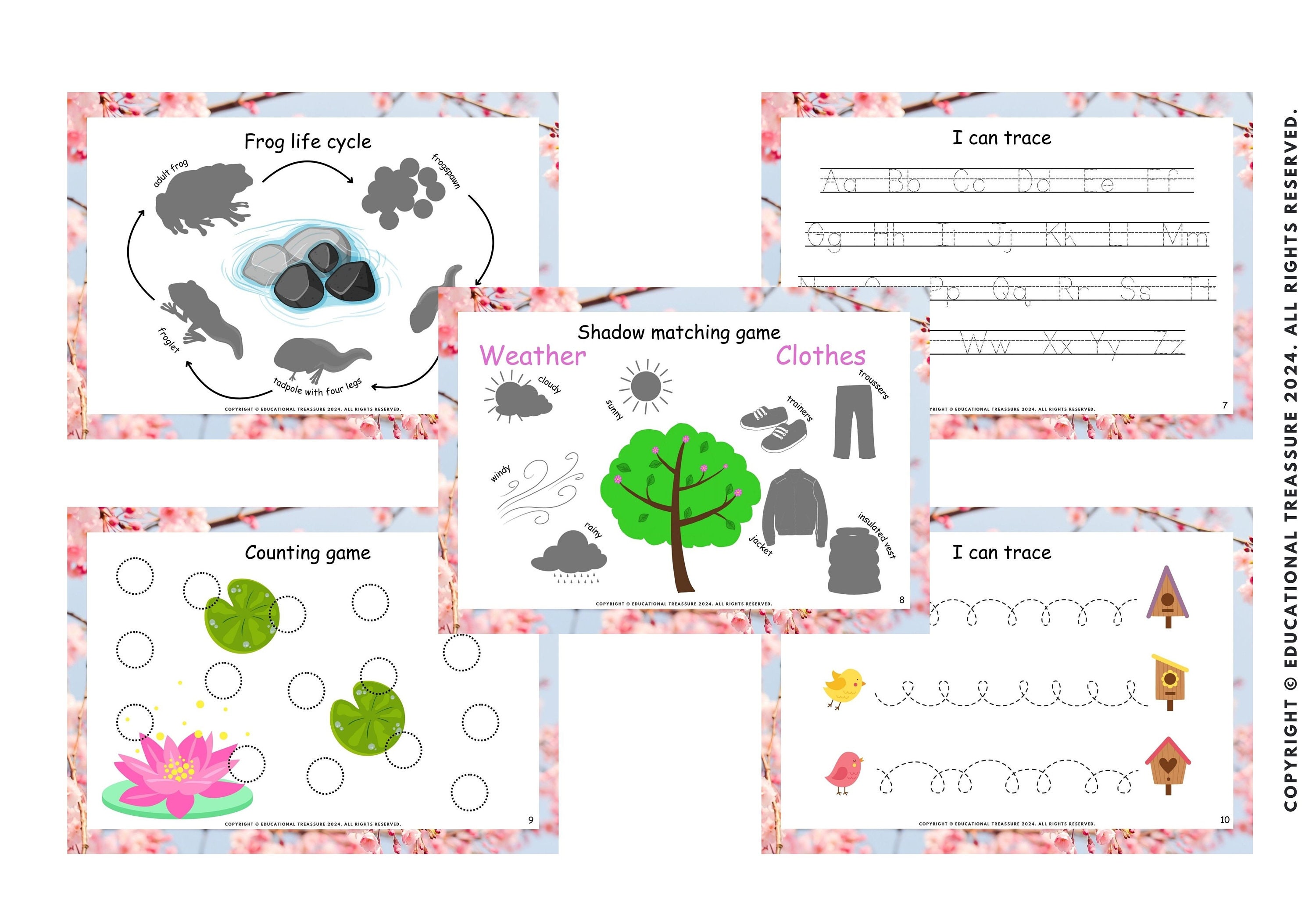 Busy Book "spring", Montessori Printable Activity, Preschool Activities ...