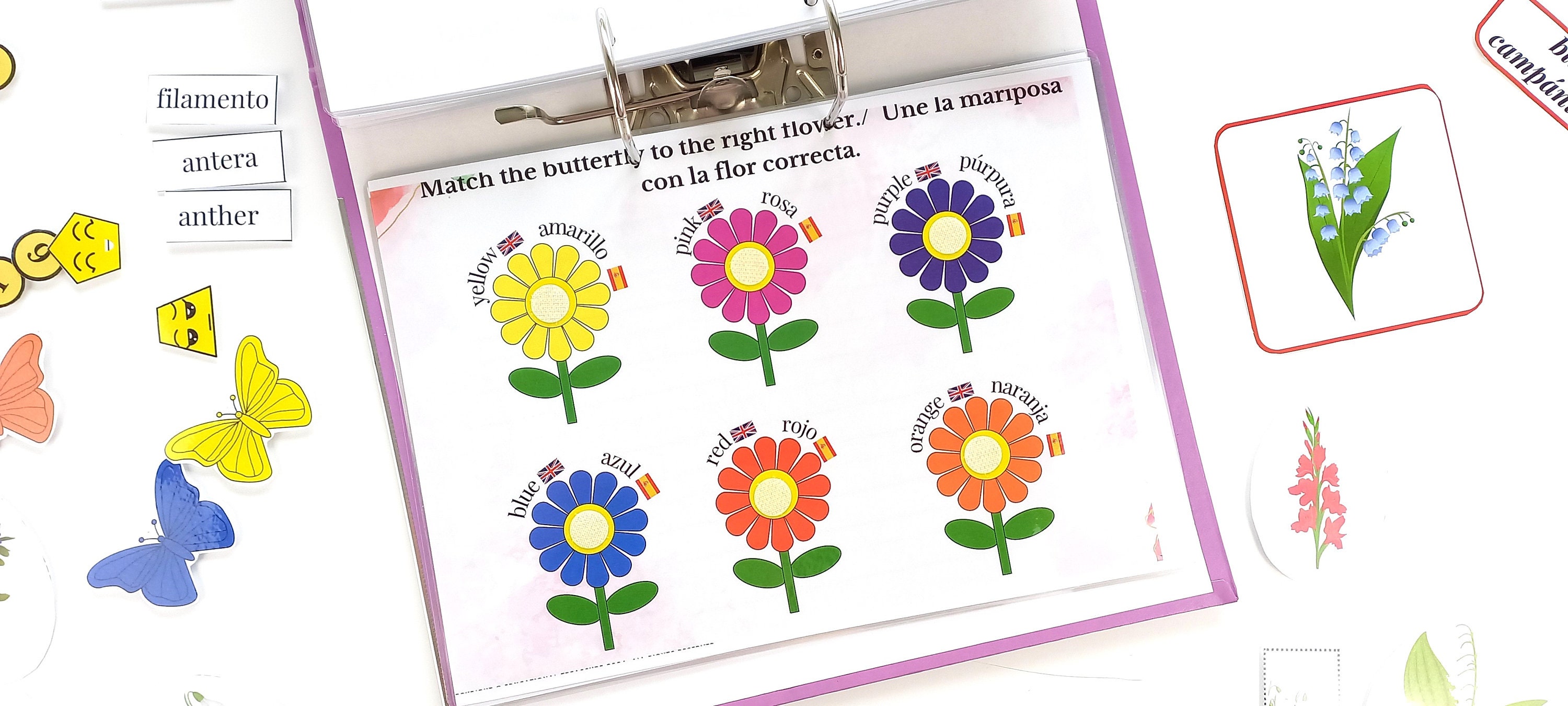 Flowers Activity Book: Montessori Homeschool Printable (PDF) - Etsy