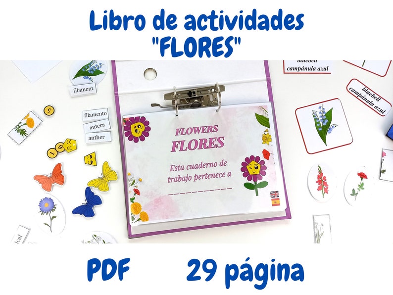 Flowers Activity Book: Montessori Homeschool Printable (PDF) - Etsy