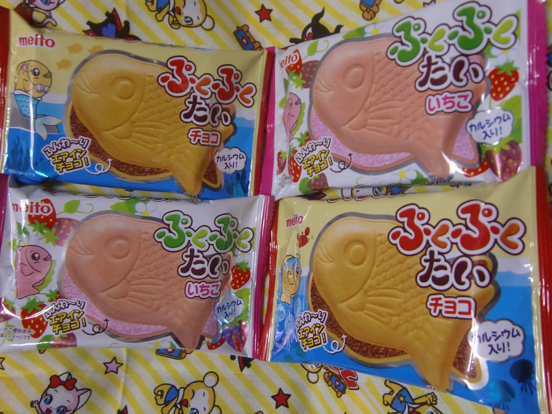 Japanese Snack Box/ Fish Snack / Puku Tai/strawberry Chocolate Flavor ...