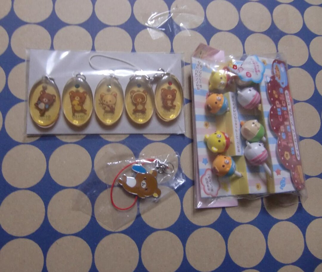 Rilakkuma Strap Charm Mascot Anime Gifttea Cup Animal Food Cake Picks ...