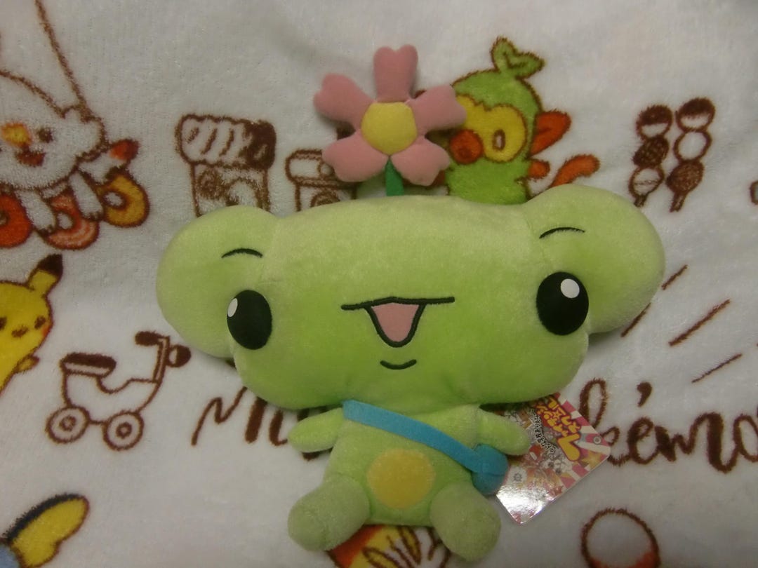 Beans Plush With Flower/plush/kawaii Stuffed Animal/anime Character - Etsy