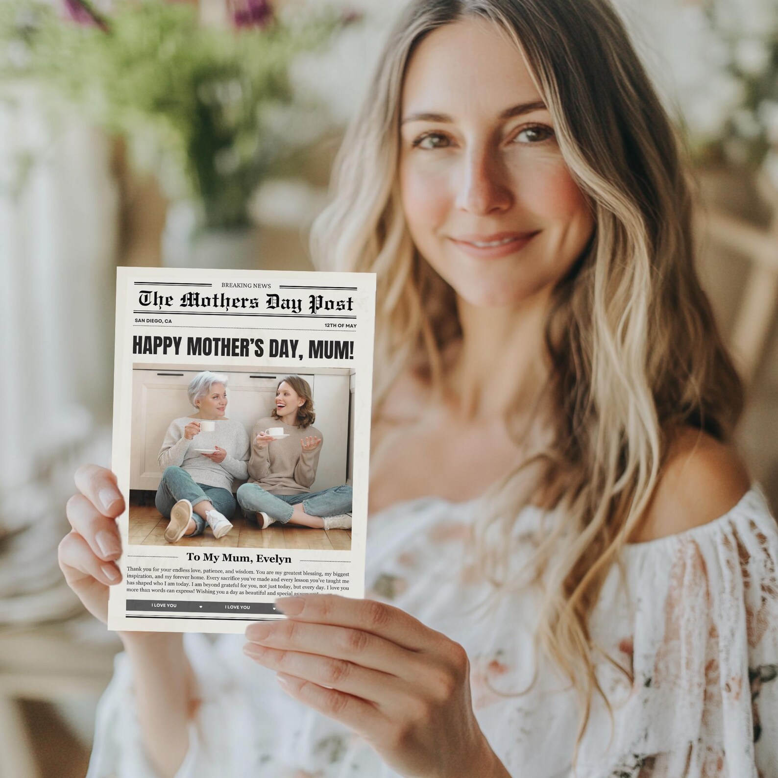 Happy Mothers Day I Love You Mom Appreciation Gift Mom and Daughter ...