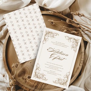 Rococo Wedding Decor Invitation Template Download, Regency Era Wedding ...