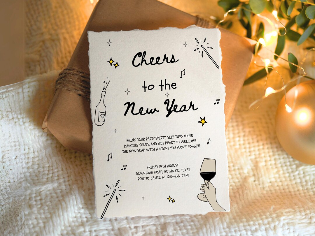 New Years Eve Party Invitation Template New Years Party Invite ...