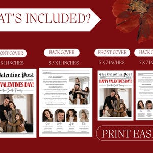 Newspaper Valentine's Day Card Template: Personalized Family Newsletter ...