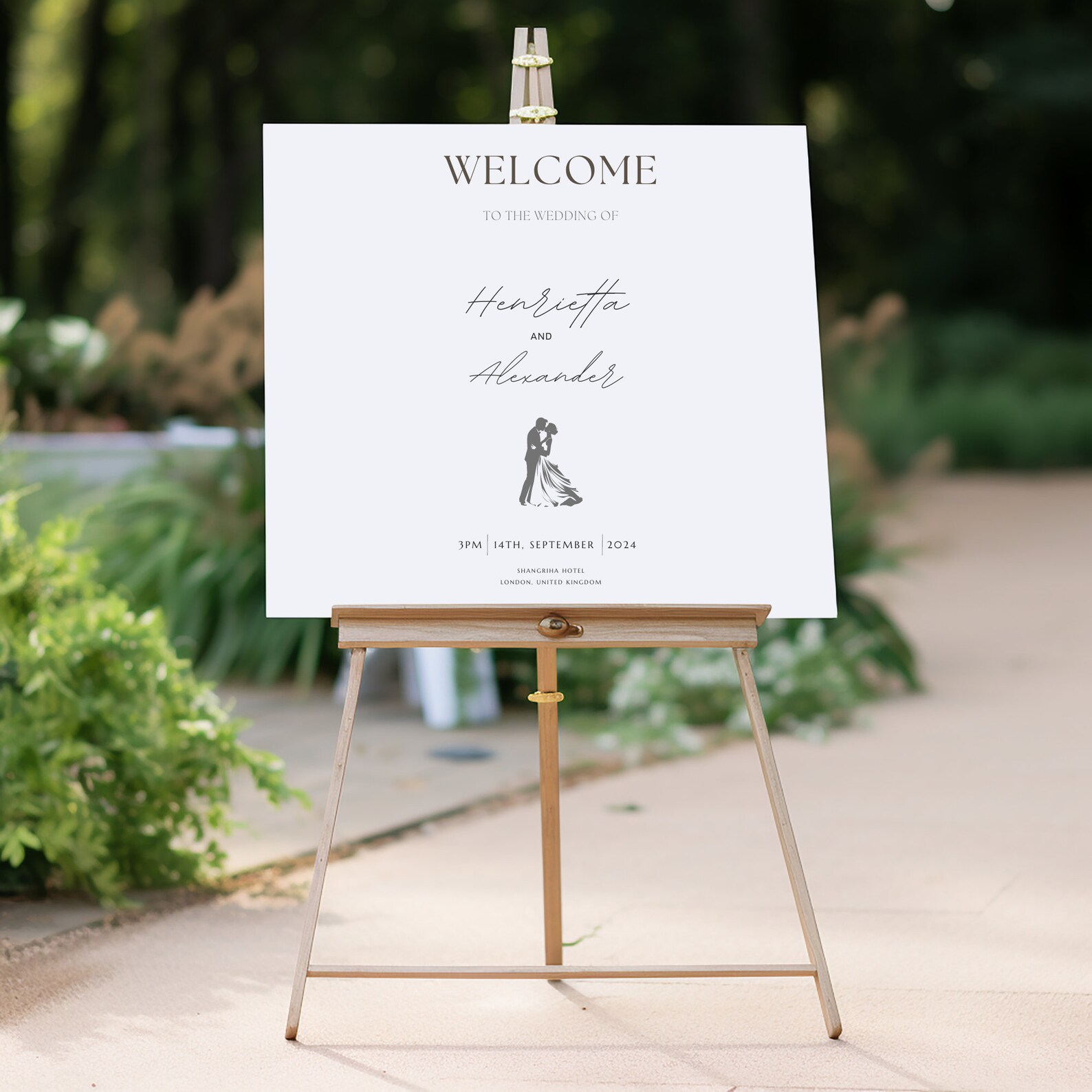 Rococo Wedding Welcome Sign: Minimalist Entrance Decor (printable) - Etsy