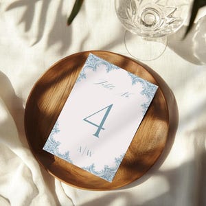 Rococo Wedding Table Number Template Reception Table Decor Ideas Custom ...