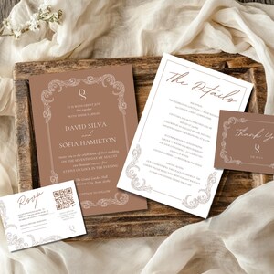 Rococo Wedding Invitation Template: Regency Art Prints (digital ...