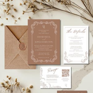 Rococo Wedding Invitation Template: Regency Art Prints (digital ...